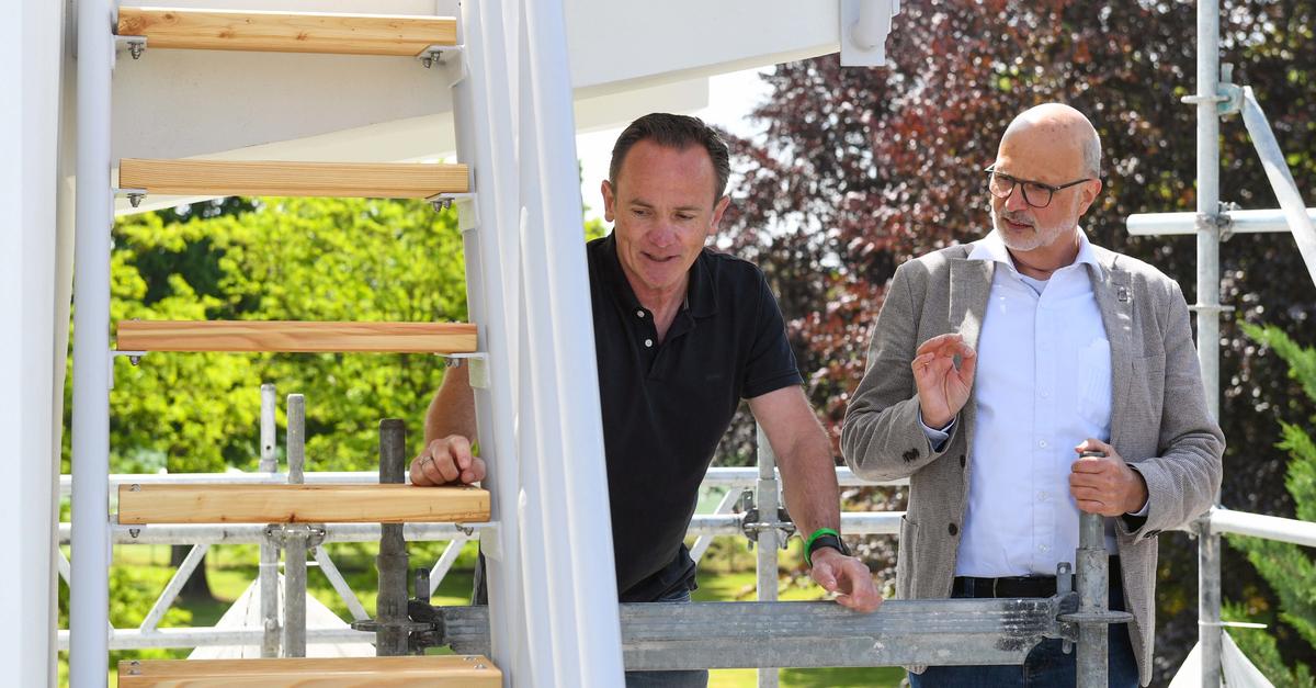 Sprungturm fast fertig: Groß-Geraus Freibad vor der Eröffnung